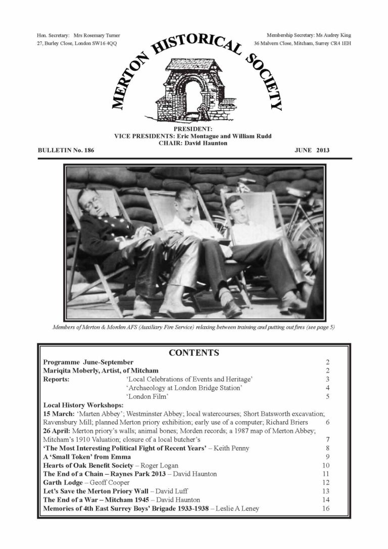 Bulletin 186 – MERTON HISTORICAL SOCIETY
