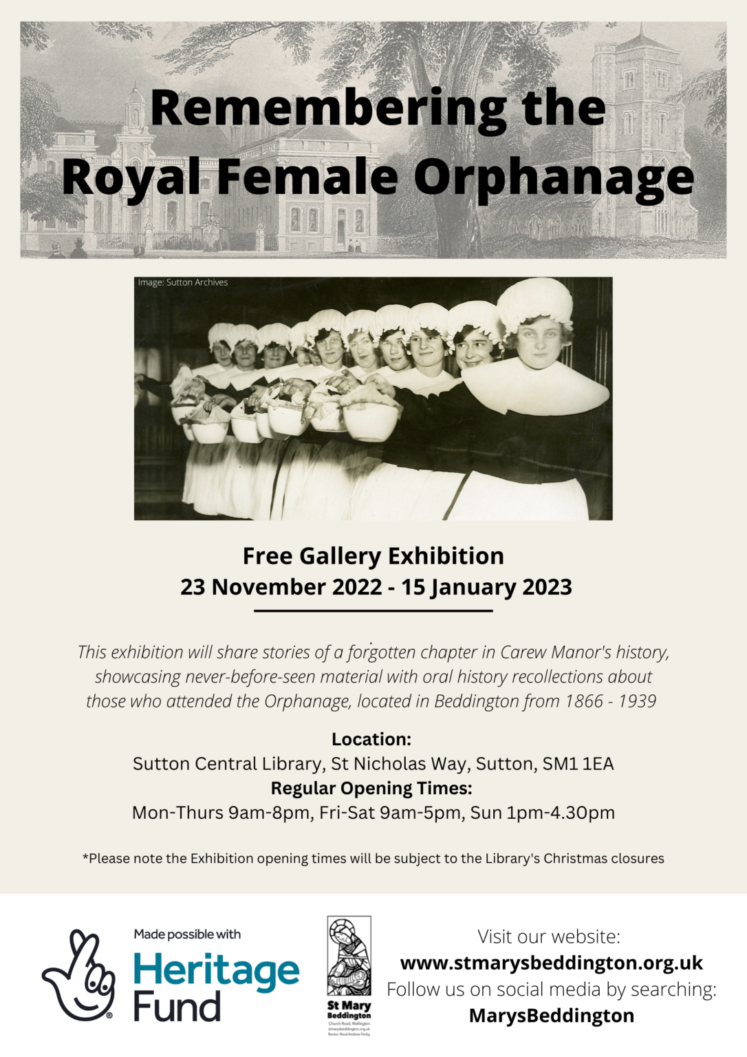 Remembering the Royal Female Orphanage Poster (Sutton Library) – MERTON ...